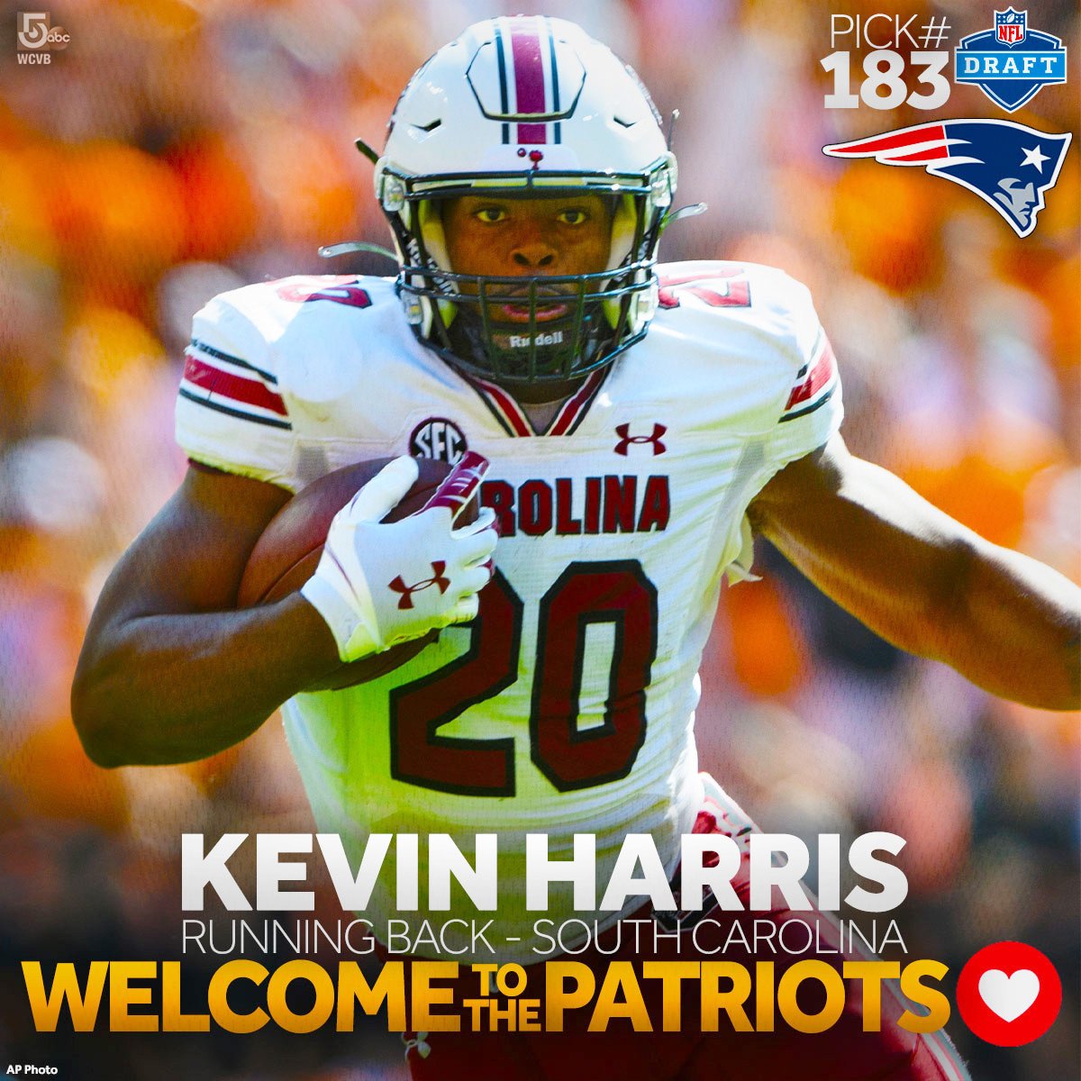Patriots choose BI Tigers alum, SC Gamecocks standout Kevin Harris ...