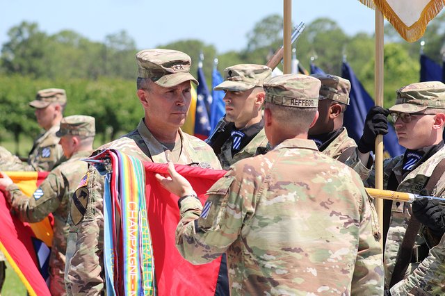 3rd ID flag uncased, unfurled and back at home - Coastal Courier